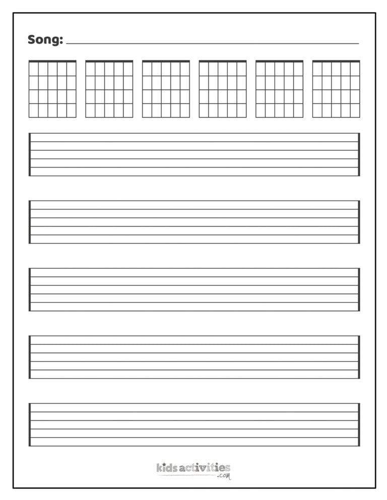 Free Printable Blank Sheet Music for Kids! Kids Activities Blog