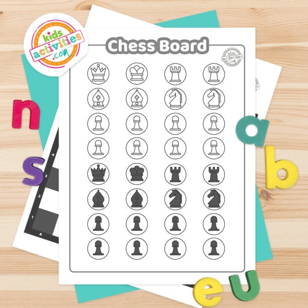 Free Printable Chess Board And Chess Pieces | Kids Activities Blog