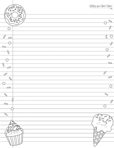 Cute Printable Notebook Paper For Kids and Adults | Kids Activities Blog