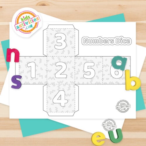 Numbers and Dots Printable Dice | Kids Activities Blog