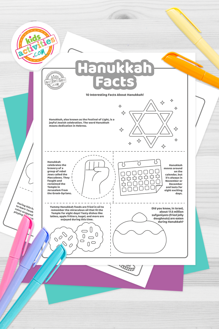 Fun Hanukkah Facts For Kids To Print and Learn | Kids Activities Blog