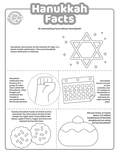 Fun Hanukkah Facts For Kids To Print and Learn | Kids Activities Blog