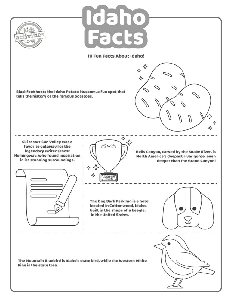Fun Facts About Idaho For Curious Kids Kids Activities Blog