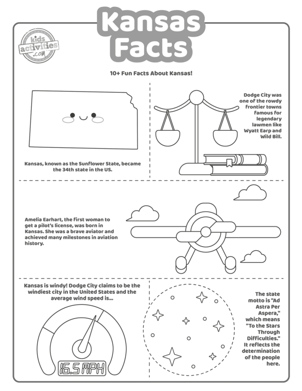 Printable Fun Facts About Kansas | Kids Activities Blog