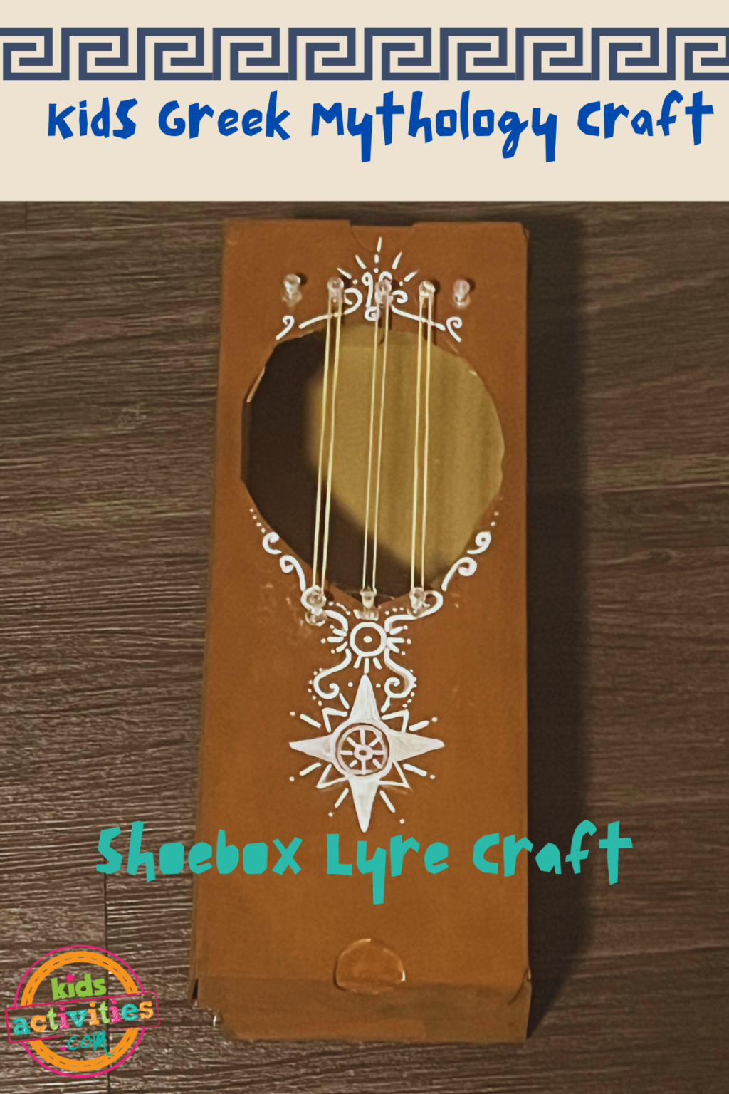 Kids Greek Mythology Craft: Shoebox Lyre | Kids Activities Blog