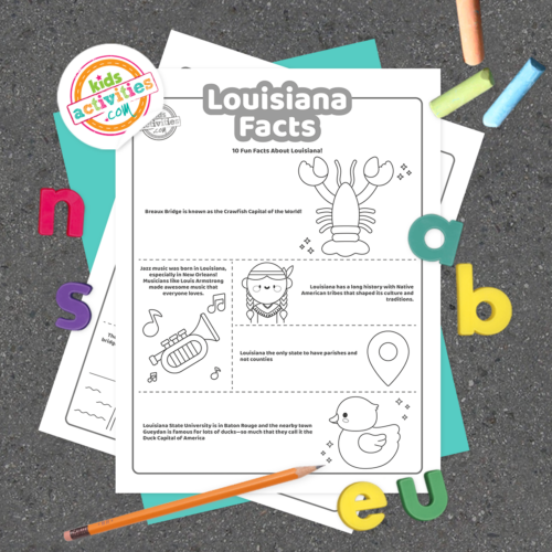 Fun Louisiana Facts Coloring Pages Your Kids Will Love! Kids Activities ...