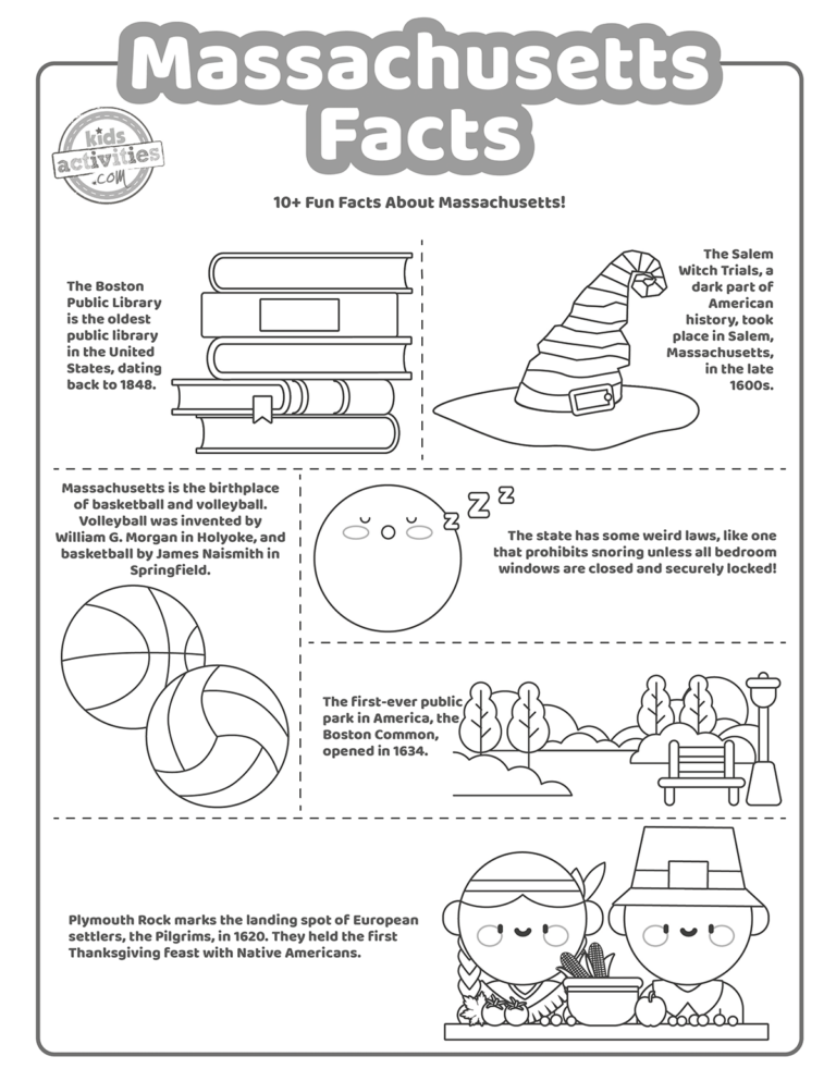 12+ Fun Facts about Massachusetts and Free Printables Kids Activities Blog