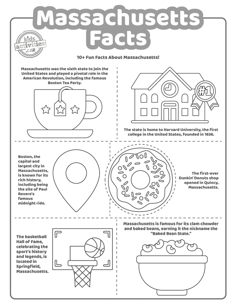 12+ Fun Facts about Massachusetts and Free Printables Kids Activities Blog