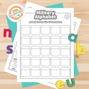 Magnificent Military Alphabet Printable for Kids! | Kids Activities Blog