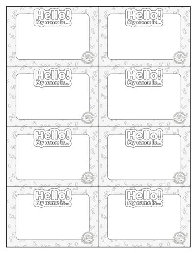 Free Printable Name Tags For School, Parties, & More | Kids Activities Blog