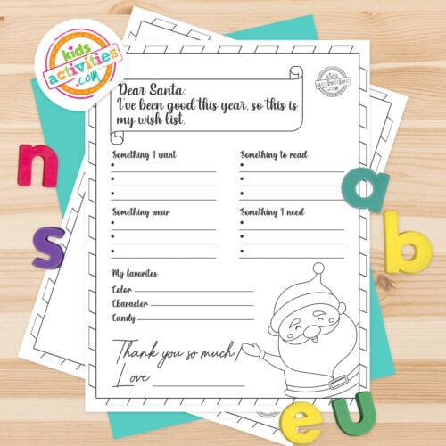 Free Santa Wish List Printable For Kids | Kids Activities Blog