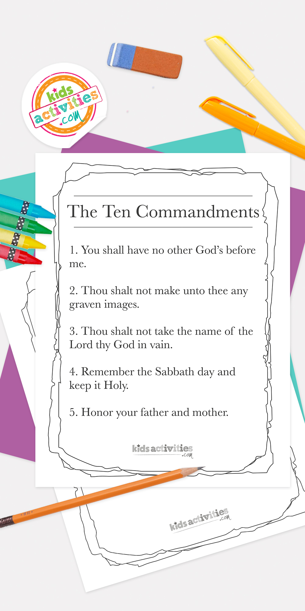 Ten Commandments Printable | Kids Activities Blog – ParentingBest.com