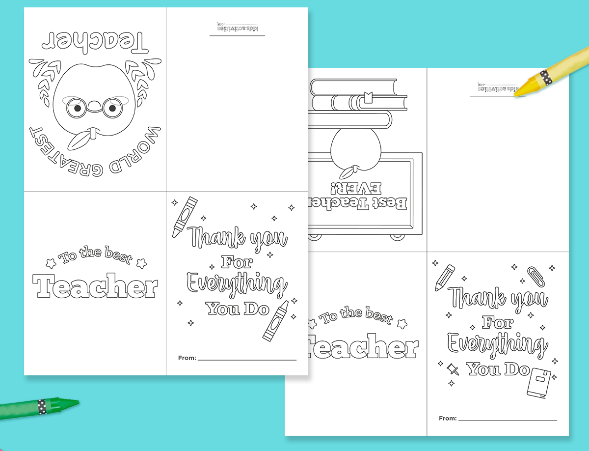 Perfect Printable Thank You Cards for Teachers Kids Activities Blog