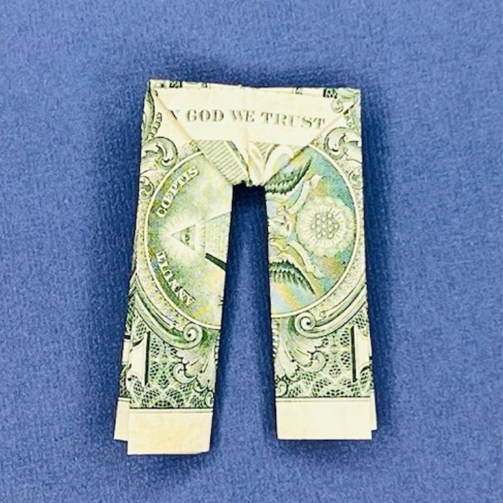 Origami Pants From Dollar Bill Money Origami Dress Folding