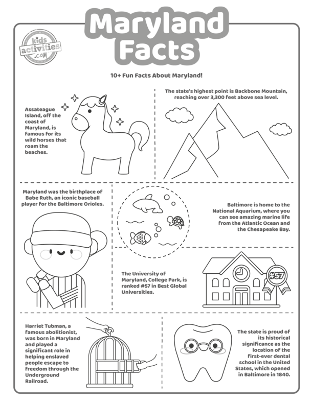 Cool Fun Facts About Maryland Kids Activities Blog