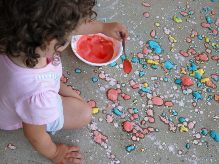 Fizzing Sidewalk Paint Recipe for Kids | Kids Activities Blog