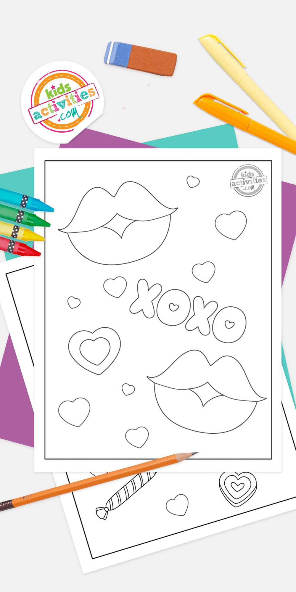 Free Kissy Lips Coloring Pages - Kochify The News