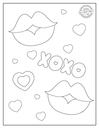 Free Kissy Lips Coloring Pages | Kids Activities Blog