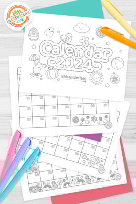 Printable Calendar for Kids 2024 | Kids Activities Blog