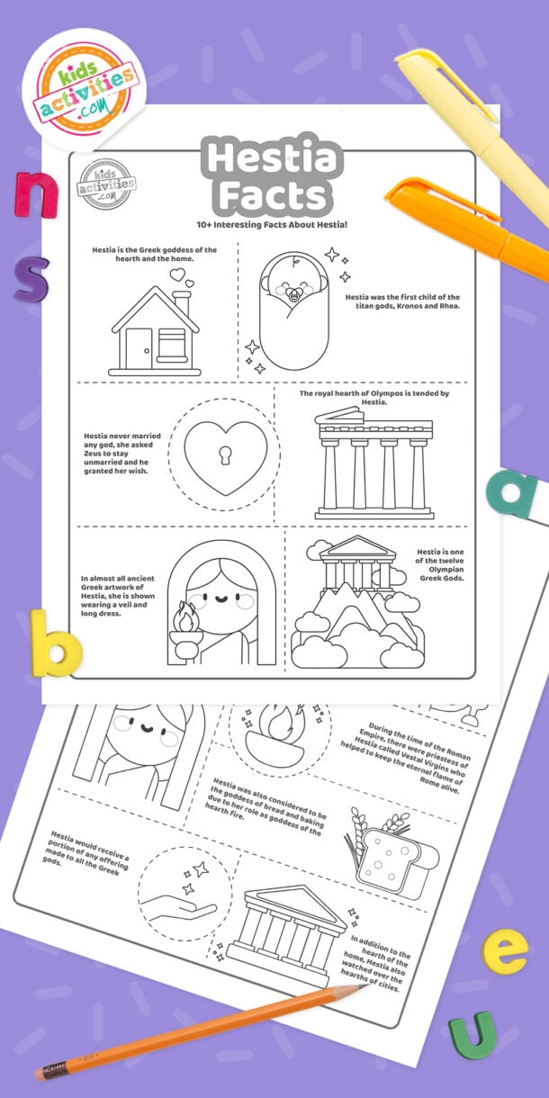 Fun Facts about the Greek Goddess Hestia For Kids To Print And Learn ...