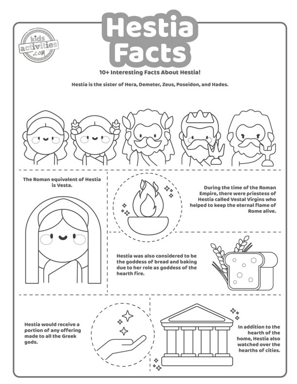 Fun Facts about the Greek Goddess Hestia For Kids To Print And Learn ...