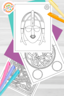 History for Kids: Early Medieval Art Free Coloring Page and Educational ...