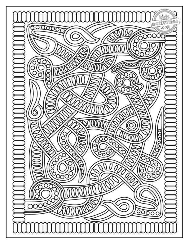 History for Kids: Early Medieval Art Free Coloring Page and Educational ...