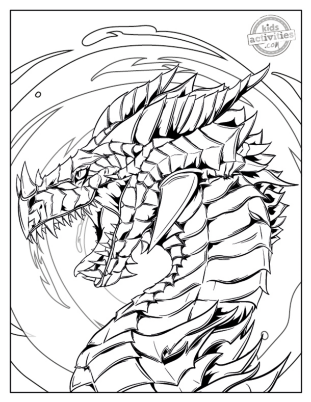 Realistic Dragon Coloring Pages | Kids Activities Blog