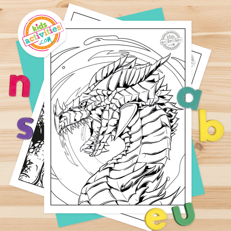 Realistic Dragon Coloring Pages | Kids Activities Blog
