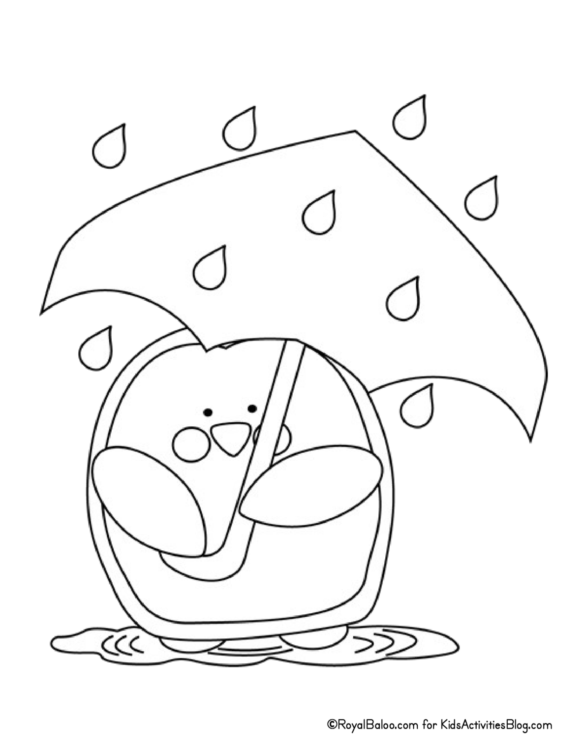 15 Adorable April Coloring Pages for Kids | Kids Activities Blog