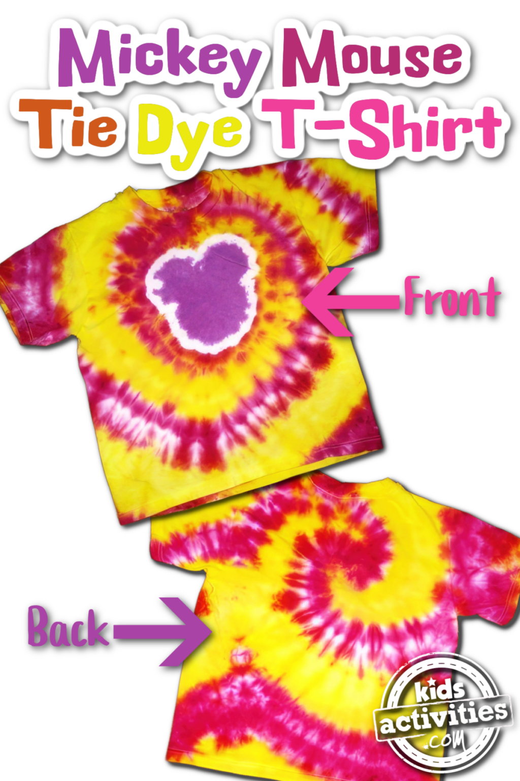 How To Make Mickey Mouse Tie Dye Shirts – ParentingBest.com