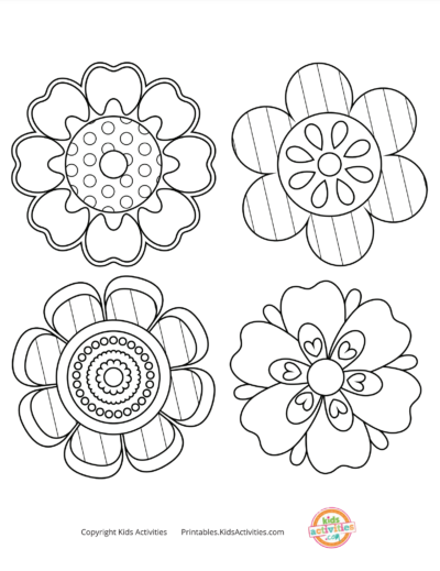 Spring Flowers Coloring Page: Free Printable | Kids Activities Blog