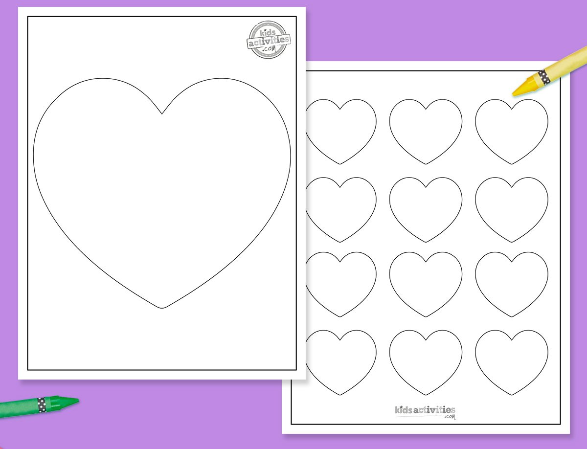 Free Heart Template For Crafts | Kids Activities Blog