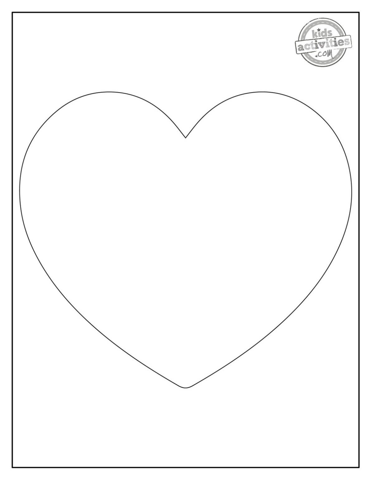 Free Heart Template For Crafts | Kids Activities Blog