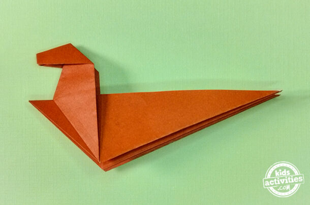 How To Fold An Origami Dinosaur (T-Rex Craft) - Kids Activities Blog