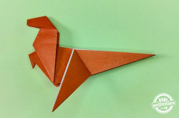 How To Fold An Origami Dinosaur (T-Rex Craft) - Kids Activities Blog