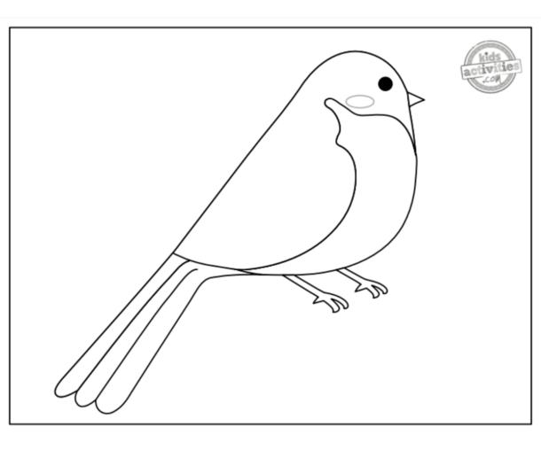Cute Printable Nightingale Coloring Page | Kids Activities Blog