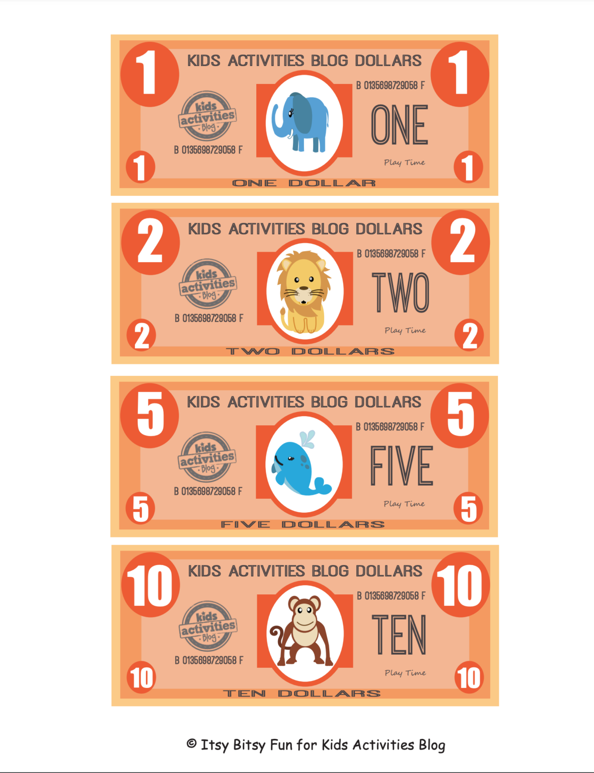 Free Printable Play Money for Kids | Kids Activities Blog