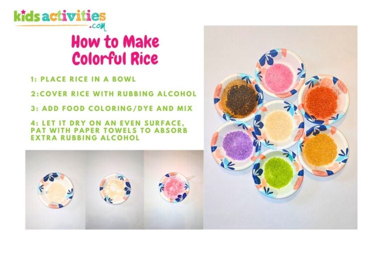 Colored Rice Mosaic Art & Sensory Activity | Kids Activities Blog