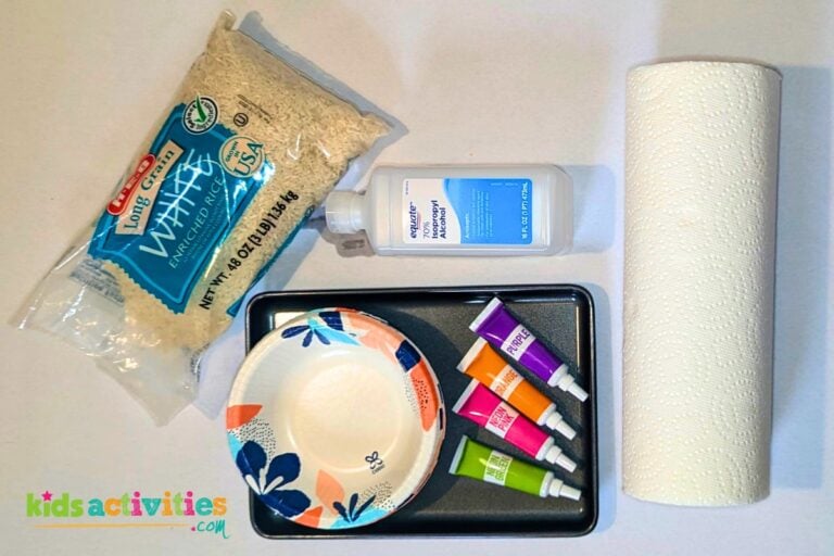 Colored Rice Mosaic Art & Sensory Activity | Kids Activities Blog