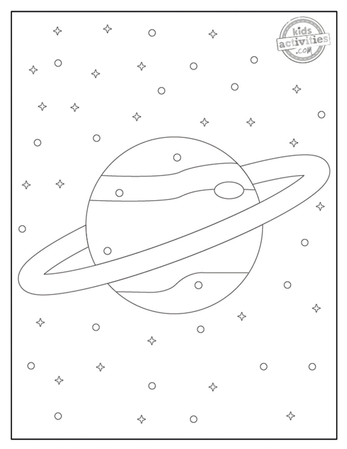 Saturn Coloring Pages | Kids Activities Blog