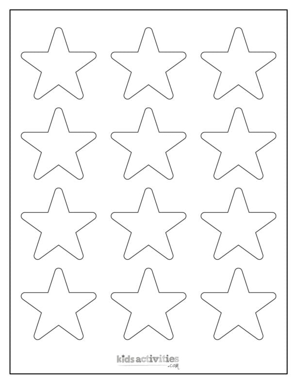 5-Point Star Template {Free Printable} | Kids Activities Blog