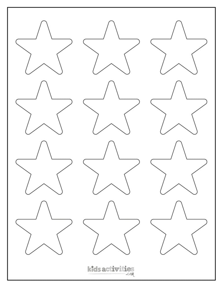 5-Point Star Template {Free Printable} | Kids Activities Blog