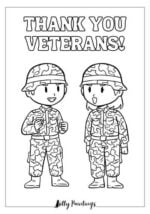 24 Free Thank You Coloring Pages for Teachers & Veterans | Kids ...
