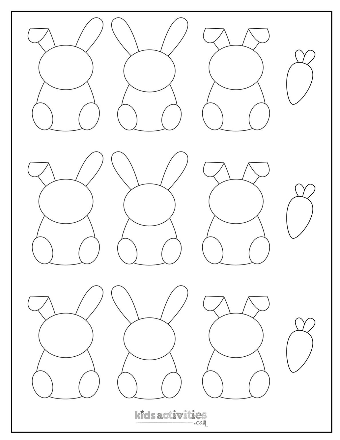 Super Cute Bunny Template To Print! Kids Activities Blog
