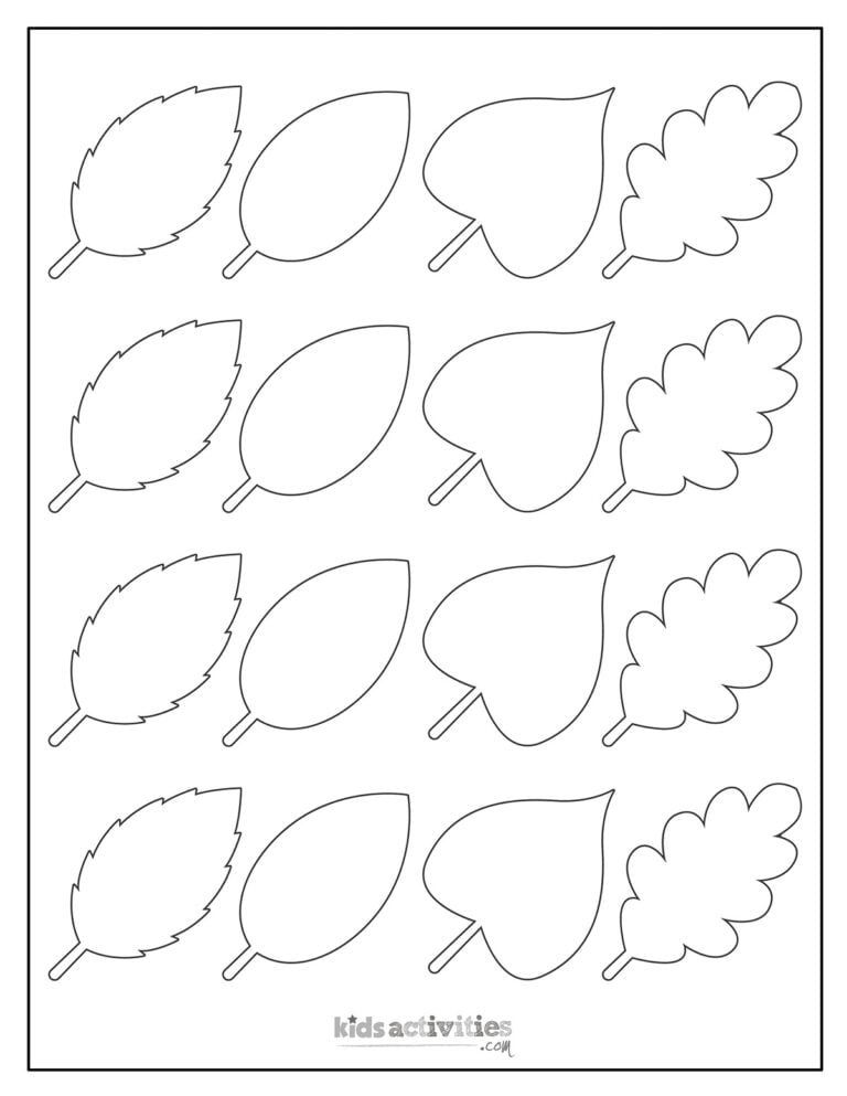 Printable Leaf Template For Summer & Autumn Crafts | Kids Activities Blog