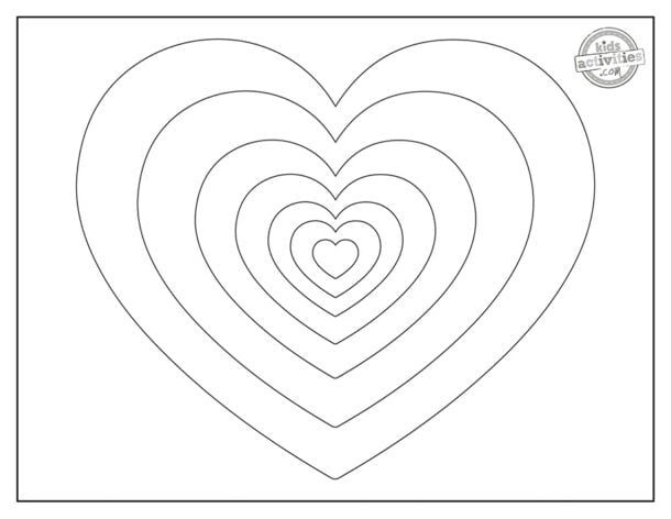 Rainbow Heart To Download, Print and Color Kids Activities Blog