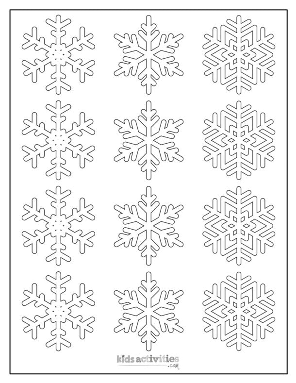 Snowflake Template For Many Snowflake Crafts! | Kids Activities Blog