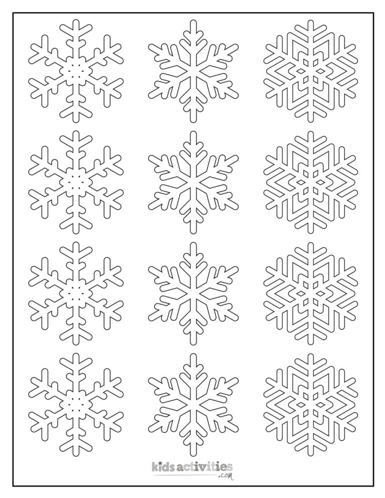 Snowflake Template For Many Snowflake Crafts! | Kids Activities Blog