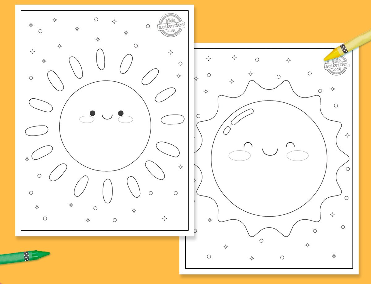 Shiny Sun Coloring Pages For Kids Kids Activities Blog
